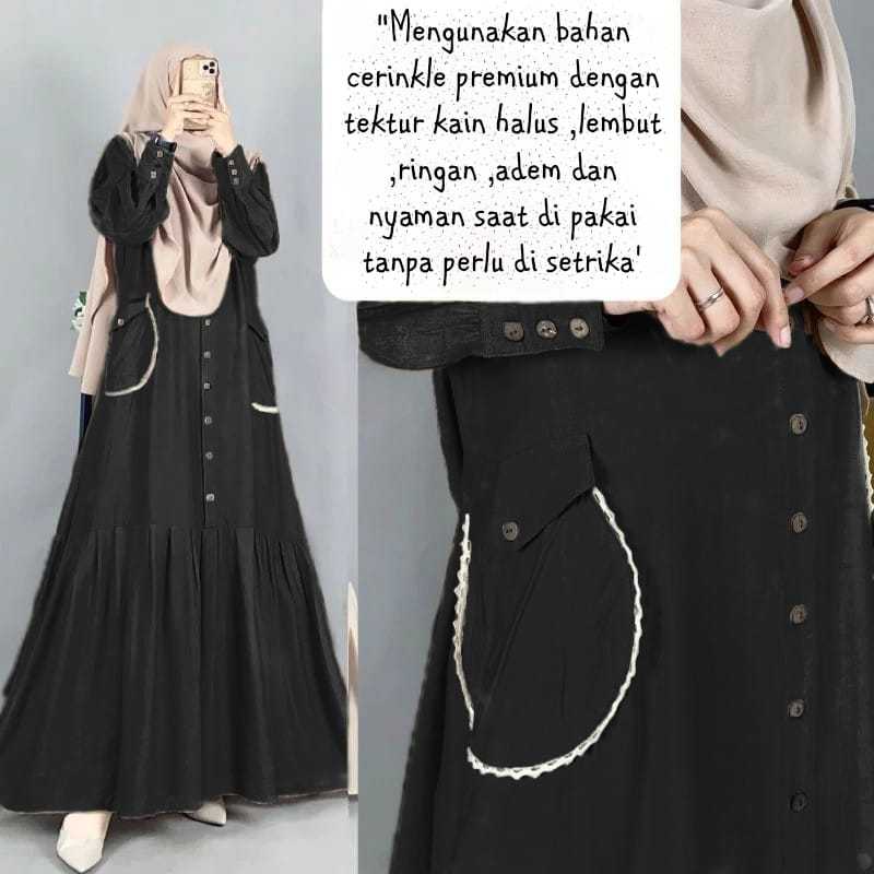 Jual Baju Gamis lebaran 2026 model gamis terbaru DAWAI MAXI gamis ...