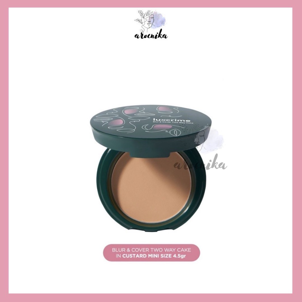 Jual [AROENIKA] Luxcrime Blur & Cover Two Way Cake Shade Custard ...