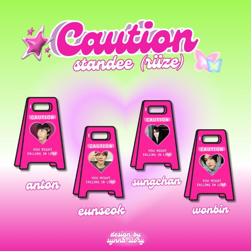 Jual mini standee caution RIIZE ver. by synnastory | Shopee Indonesia