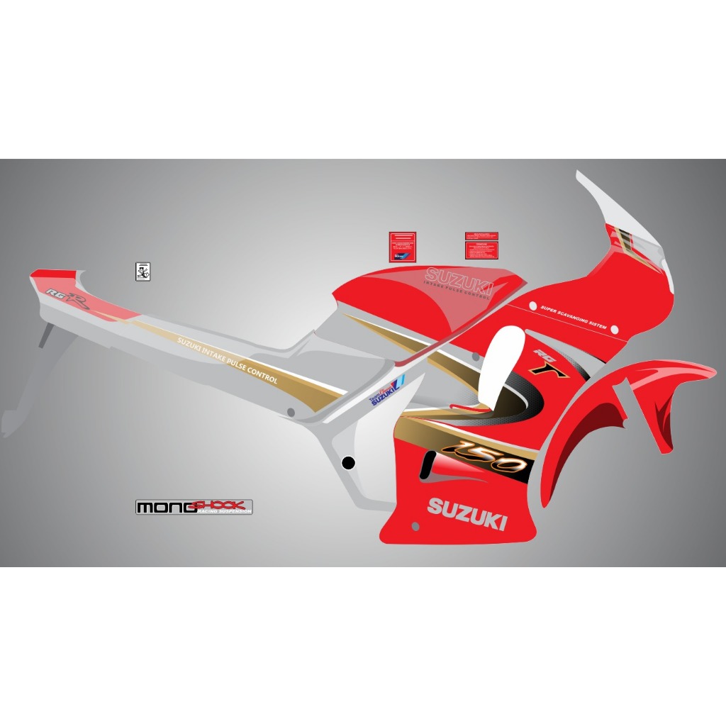Jual Stiker RGR 150 Jumbo Model GSX750 old | Shopee Indonesia