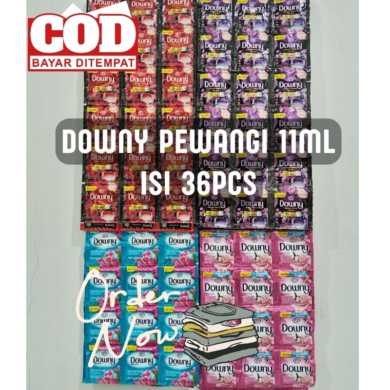 Jual Downy Pewangi dan pelembut pakaian 10 ml isi 36pcs | Shopee Indonesia