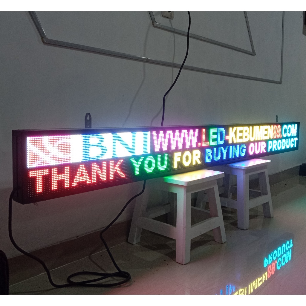 Jual Running text full colour rgb 200x20cm P5 outdoo indoor | Shopee ...