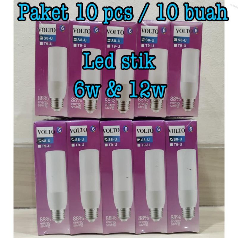 Jual BOHLAM LED STIK / LAMPU LED PLC VOLTO PAKET 10 PCS | Shopee Indonesia