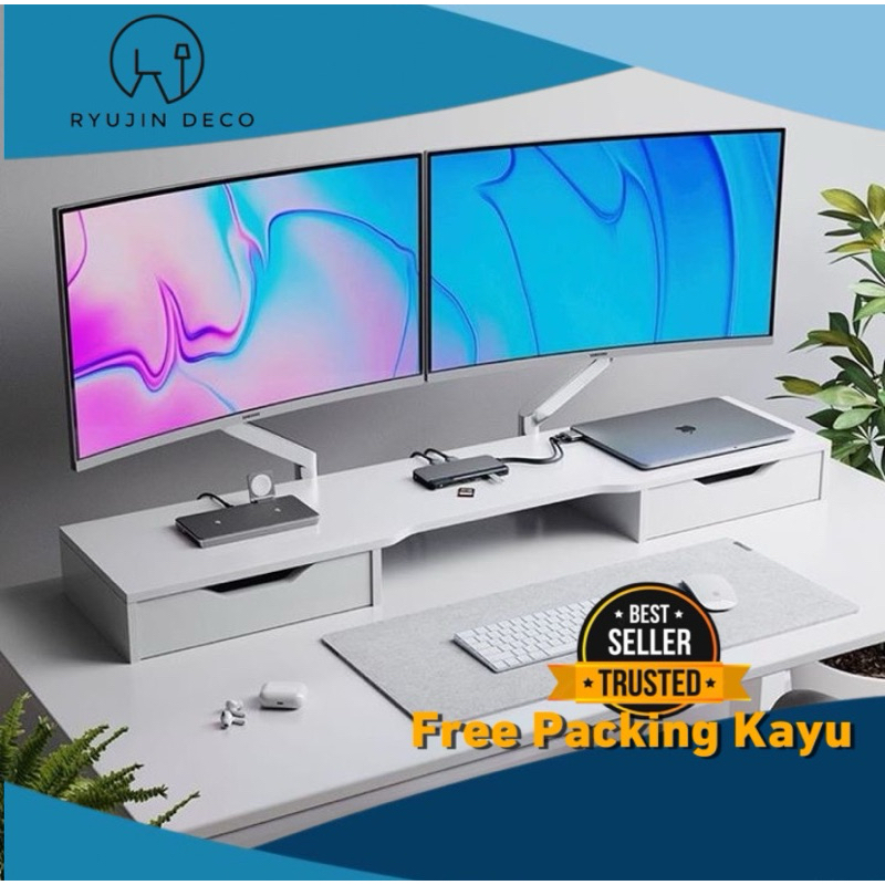 Jual Stand monitor stand komputer meja komputer stand monitor laci ...