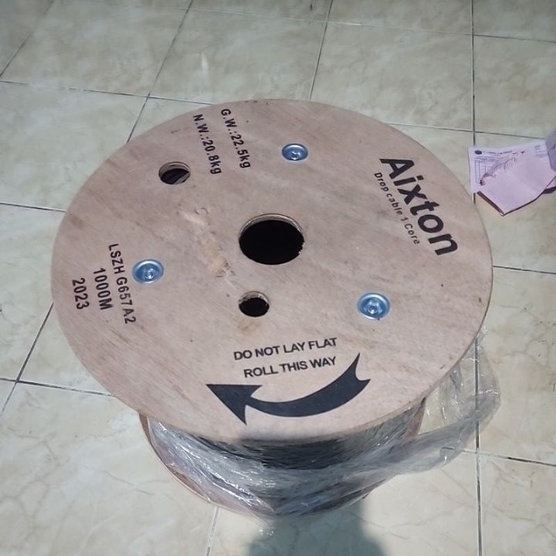 Jual Kabel FO Dropcore Fiber Optic 1 Roll 1000M 1 core 1 Seling Baja 2 ...