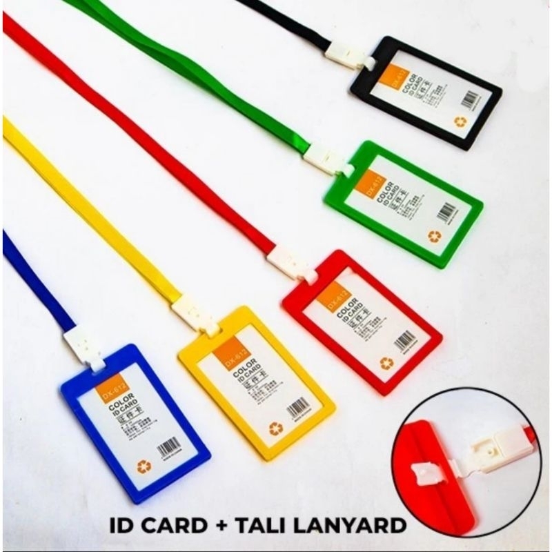 Jual Name Tag ID CARD + tali lanyard / id card lusinan isi 12pcs ...