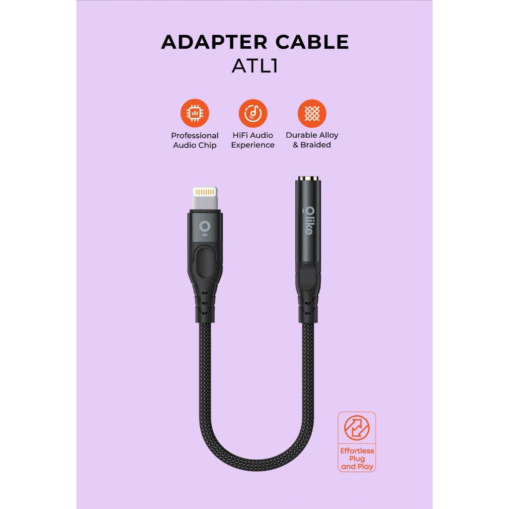 Jual OLIKE ATL1 AUDIO CONVERTER ADAPTER IPHONE 3.5mm AUX HEADSET ...