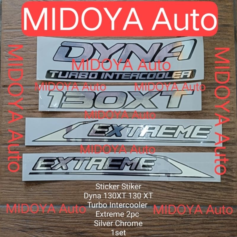 Jual Sticker Stiker Dyna 130XT 130 XT Turbo Intercooler Extreme Silver ...
