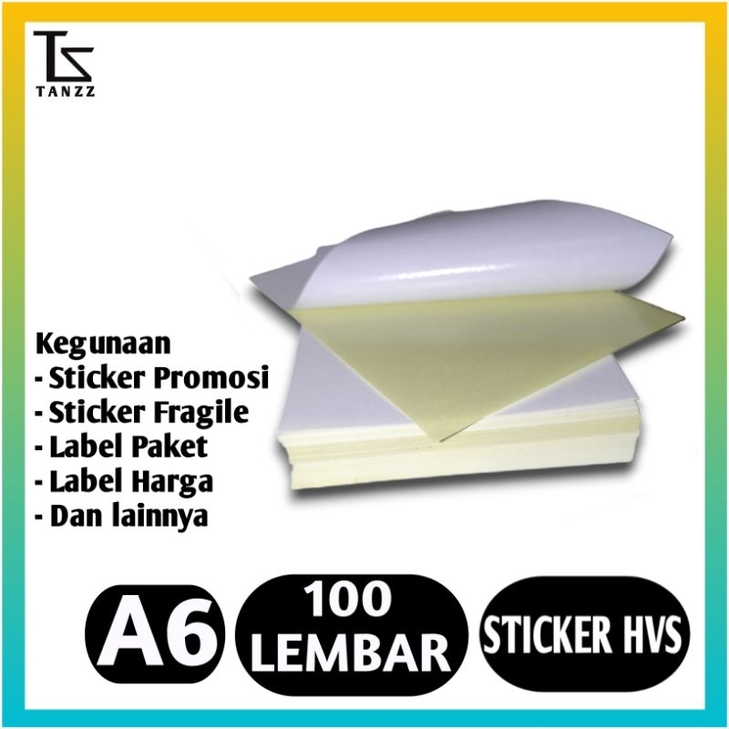Jual Kertas Sticker HVS A6 Isi 100 Lembar | Shopee Indonesia