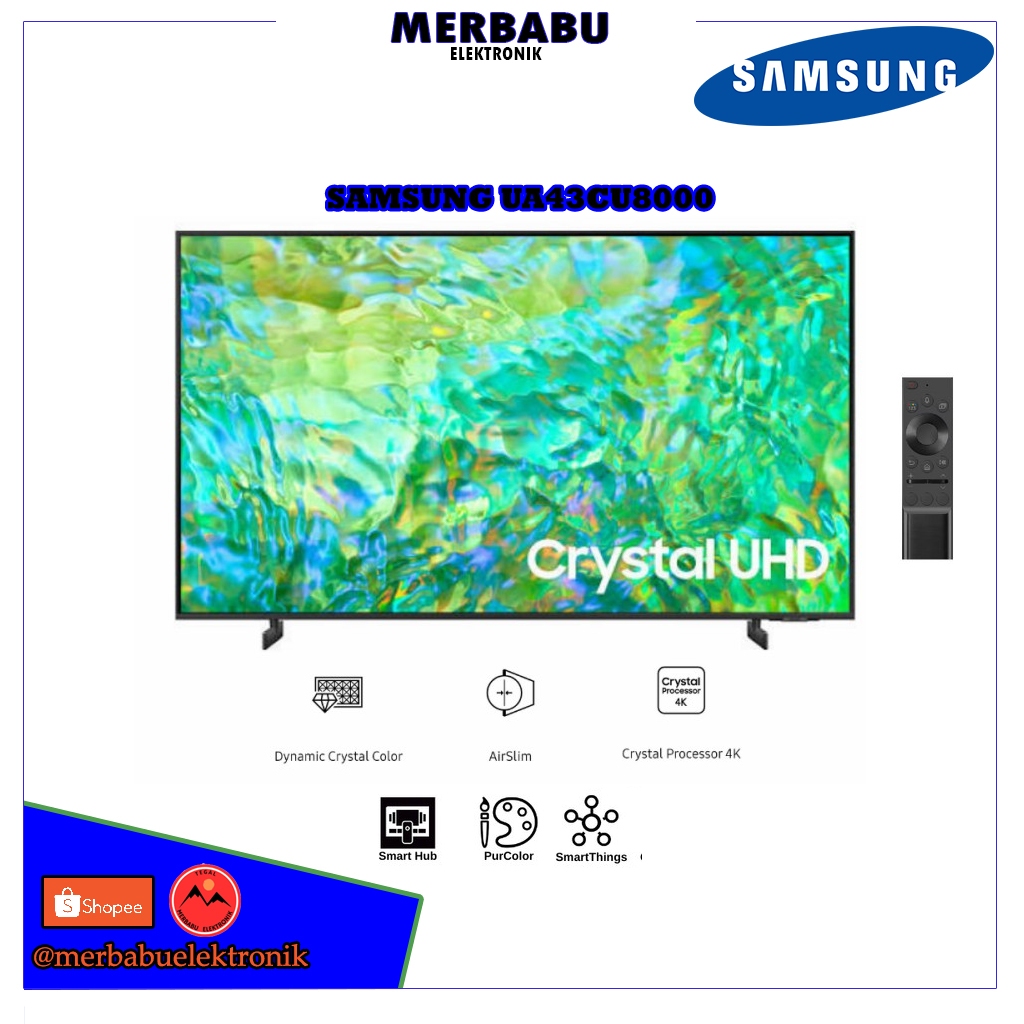 Jual SAMSUNG SMART TV 43CU8000 Crystal UHD 4K 43Inch | Shopee Indonesia