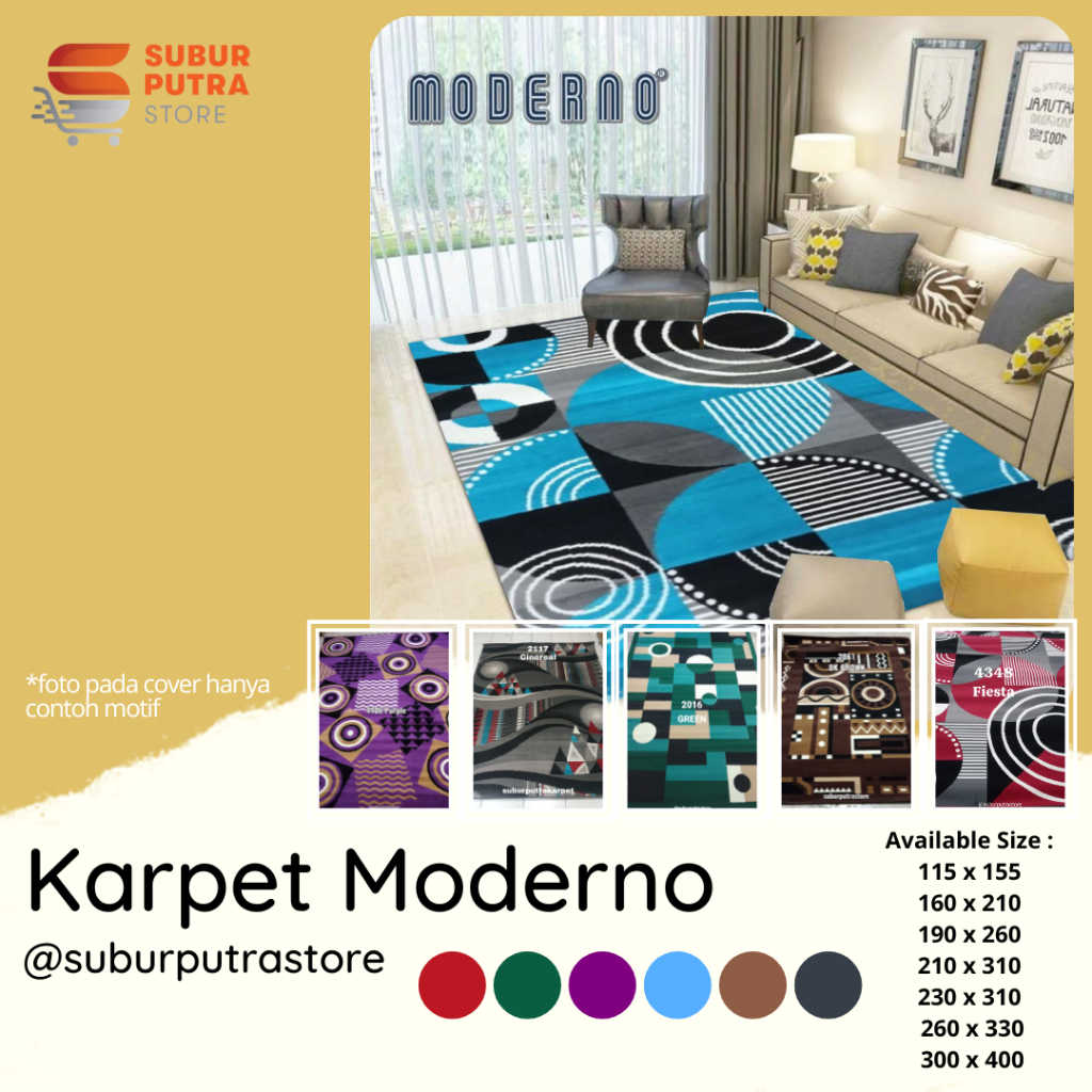 Jual Karpet Moderno (VARIAN 2) 210x310cm Permadani | Shopee Indonesia