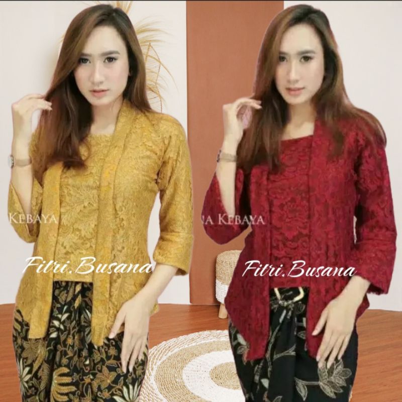 Jual SET KEBAYA KUTUBARU BROKAT MODERN BAJU WISUDA PESTA KONDANGAN TUNANGAN KARTINIAN ATASAN ...