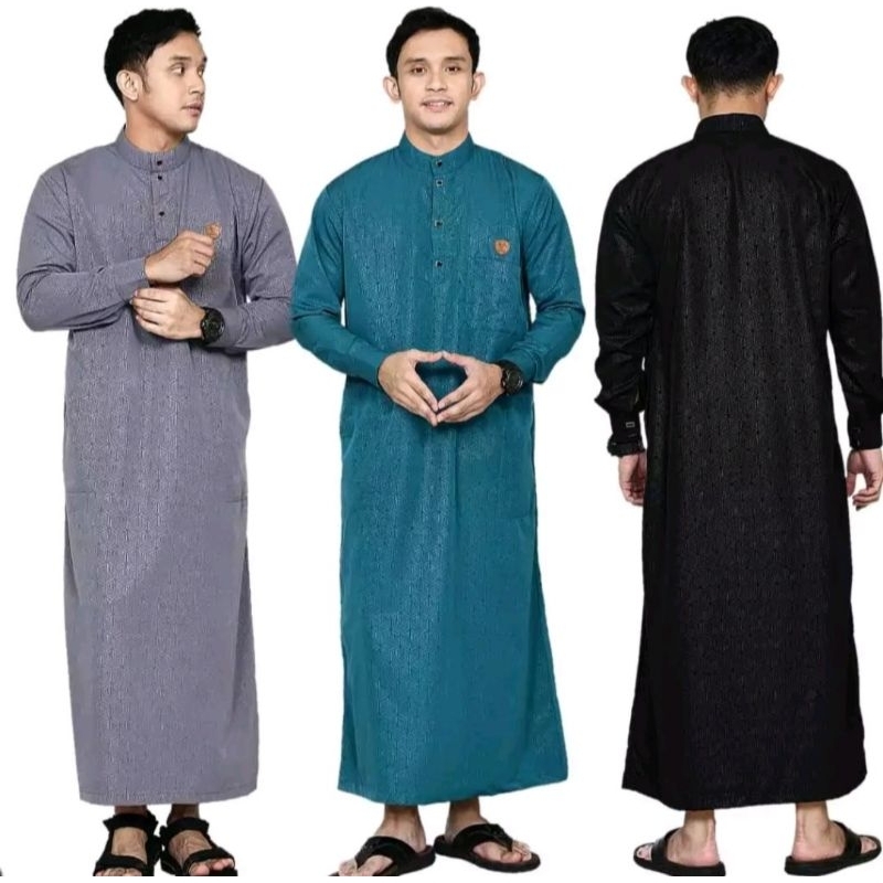 Jual { F. B. M } JUBAH (HEXAGONAL) QAIRO EMBOS LENGAN PANJANG MANGSET ...