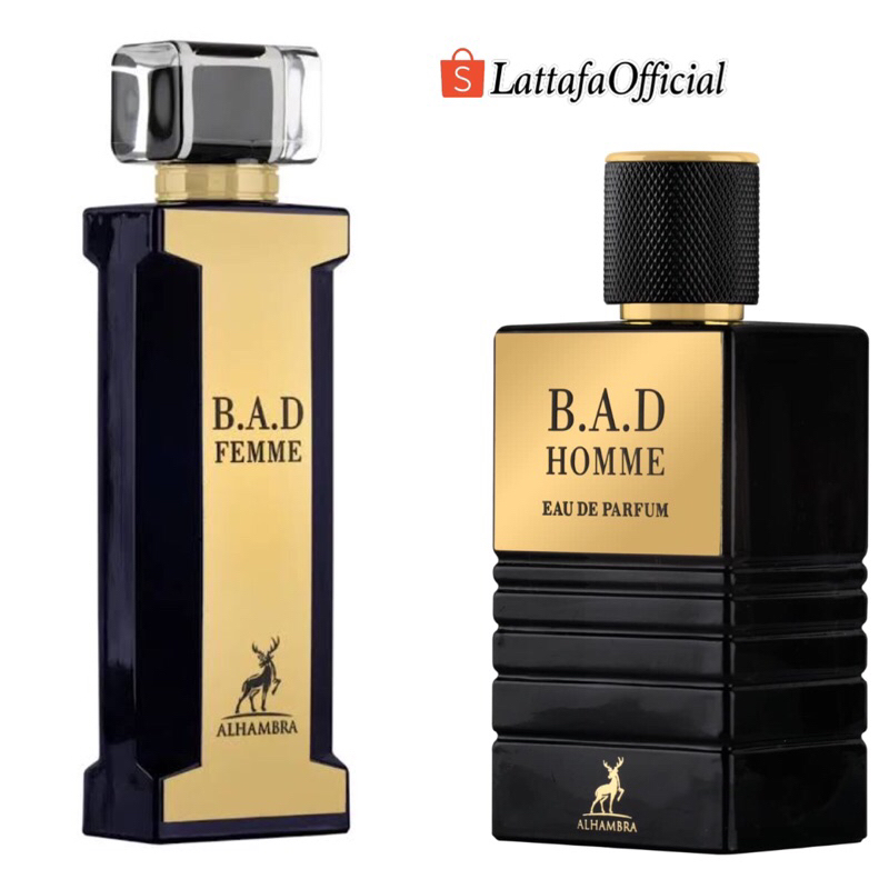 Jual Parfume B.A.D Femme & B.A.D Homme EDP 100ML || By MAISON ALHAMBRA ...