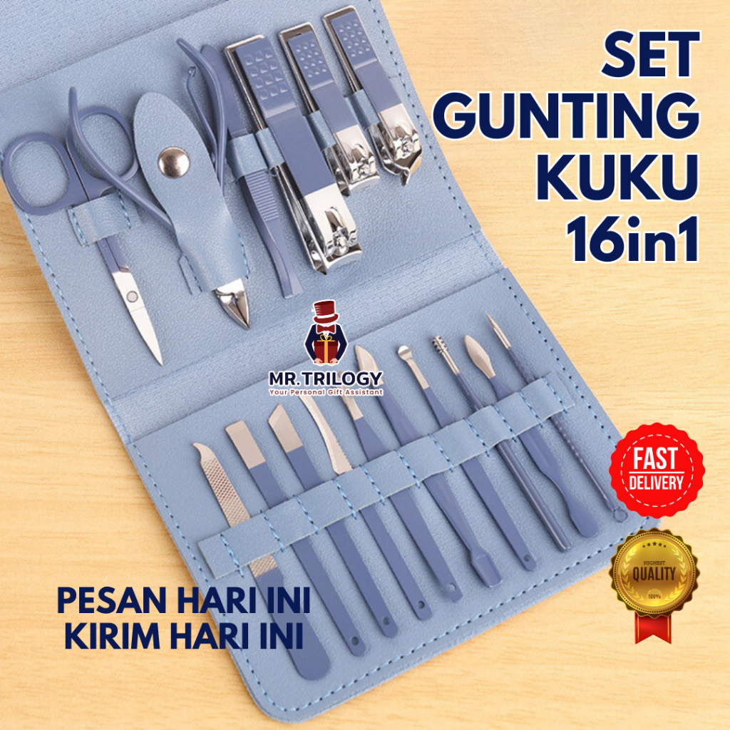 Jual Gunting Kuku Set 16in1 Souvenir Alat Manicure Perawatan Kuku ...
