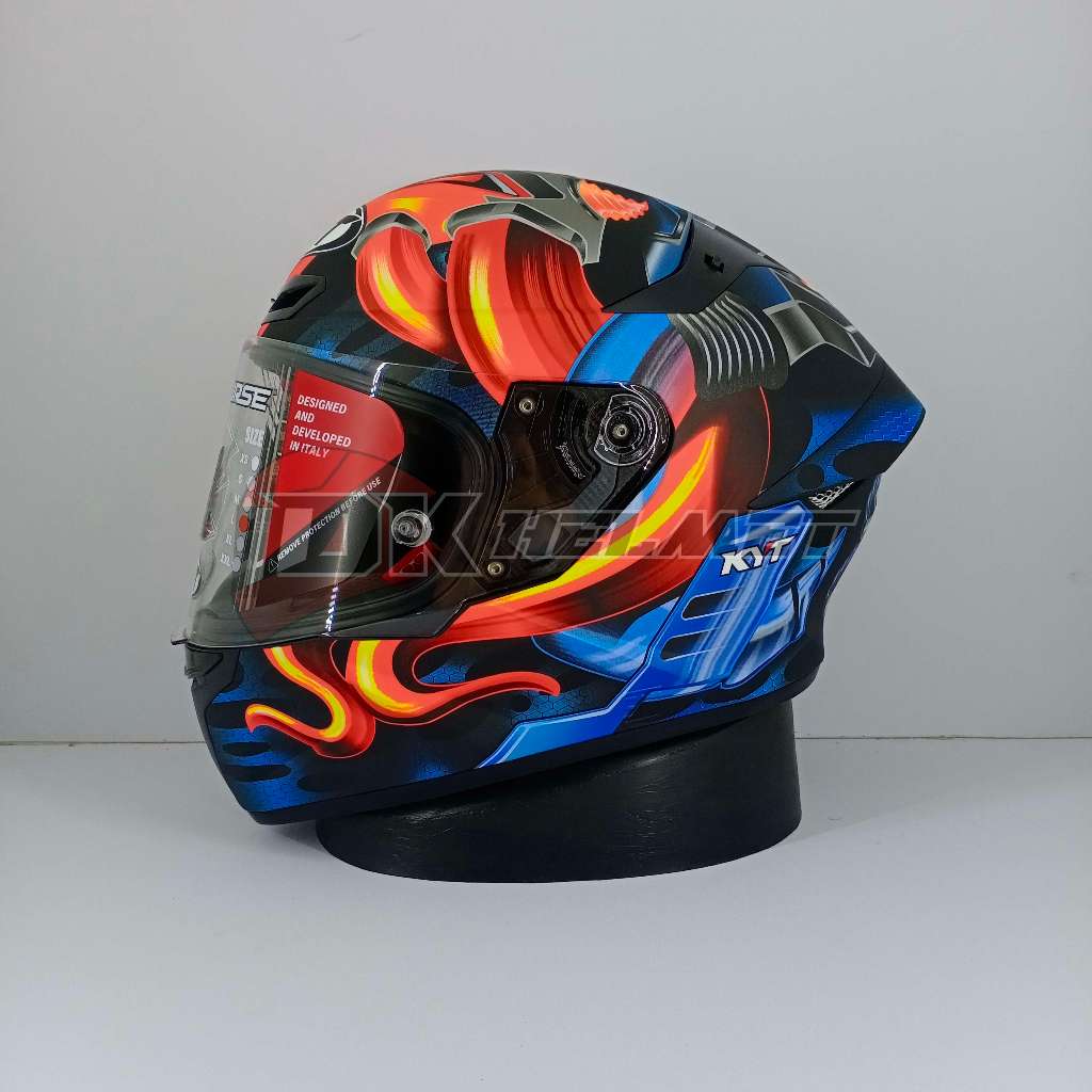 Jual Helm Full Face KYT TT Course TTC Motif Magnet Matt Blue Red ...