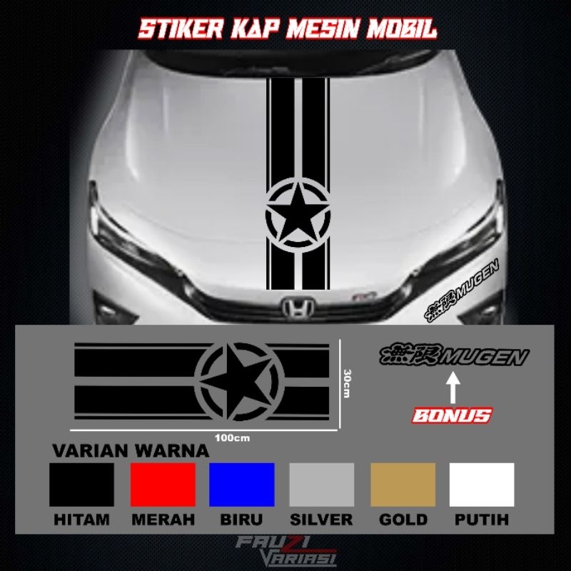 Jual Stiker Kap Mesin Mobil Cutting STICKER CUTTING KAP MESIN MOBIL ...