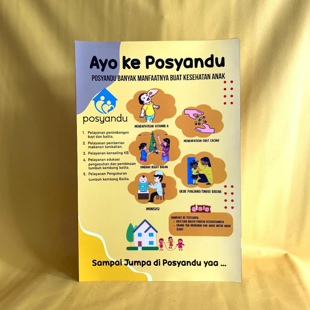 Jual Poster Posyandu | Poster Ayo Ke Posyandu | Poster Manfaat Posyandu ...