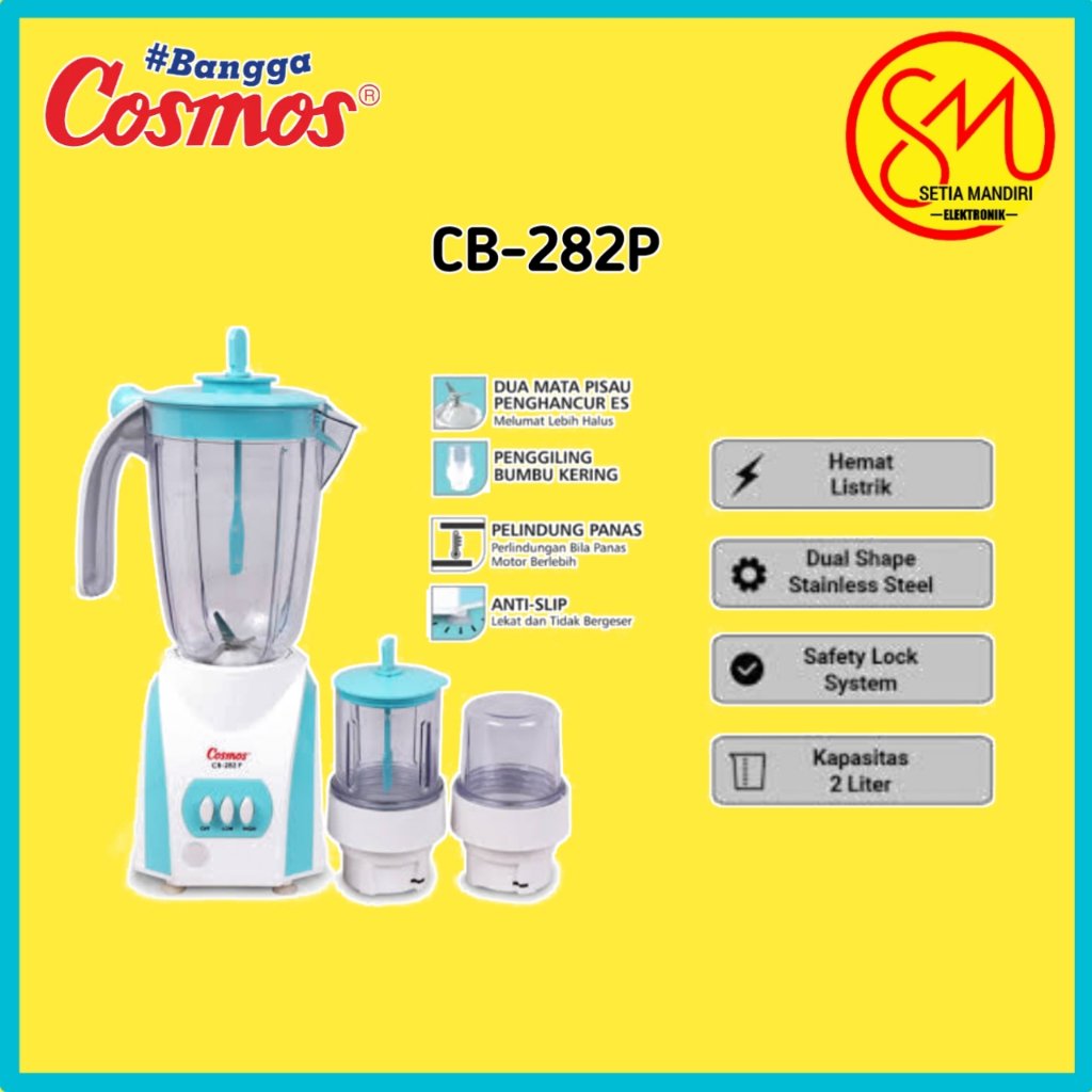 Jual COSMOS blender plastik 3in1 CB 282P/ cb 282 P / CB282P / CB-282 P ...