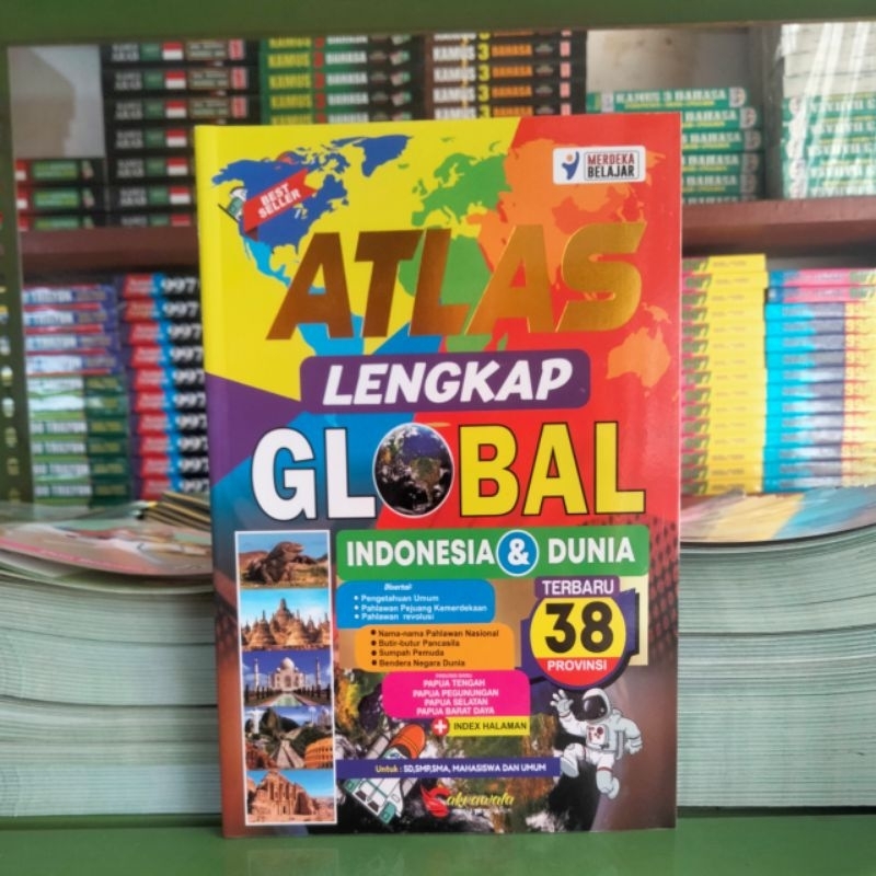 Jual Buku Atlas Lengkap Global Indonesia Dan Dunia Terbaru 38 Provinsi ...