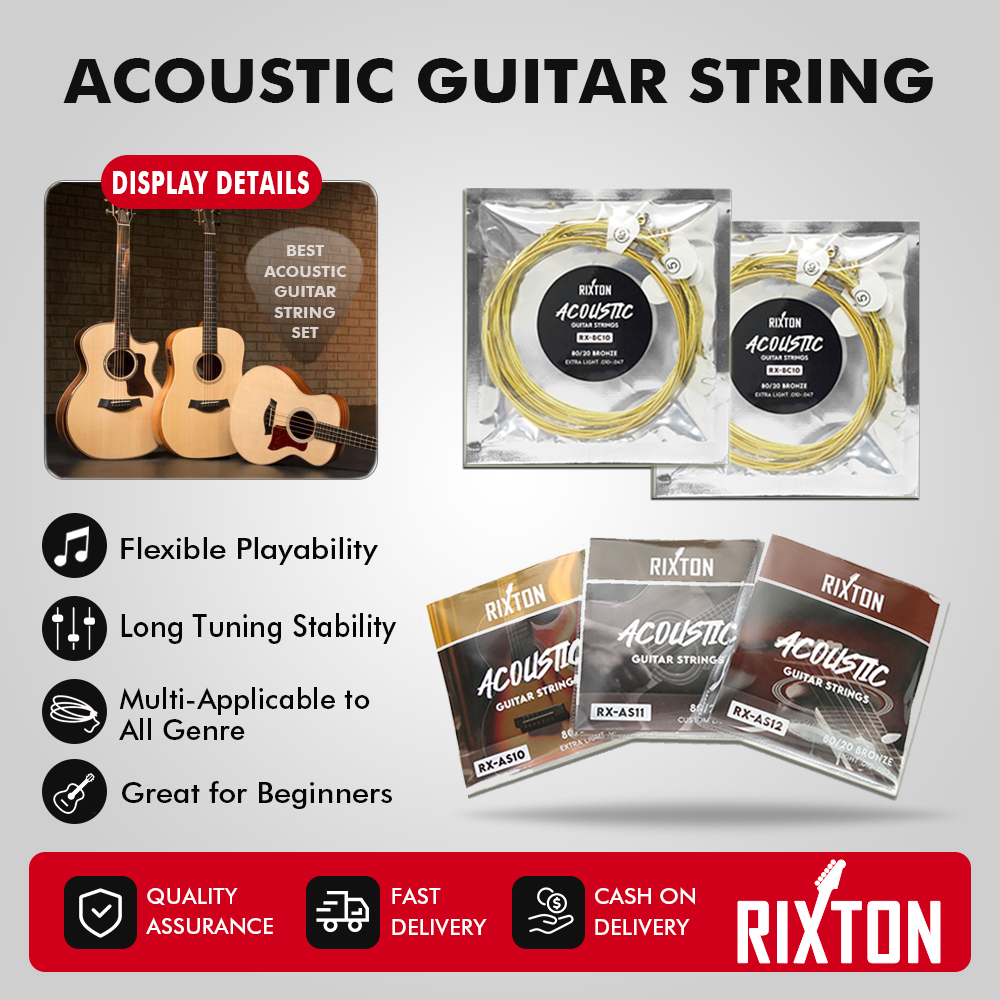 Jual RIXTON Original Acoustic Guitar String AS10/11/12 RX-BC10 Yamaha ...