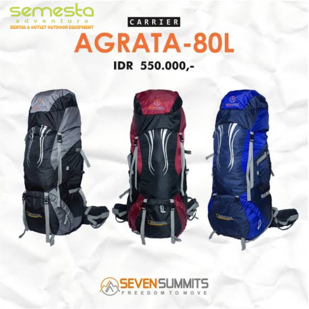 Jual CARRIER SEVEN SUMMITS AGRATA 80 LITER | Shopee Indonesia