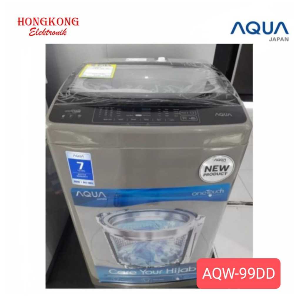 Jual Mesin Cuci Aqua Top Loading 1 Tabung 9 KG AQW-99DD / AQW-98DD (BK ...