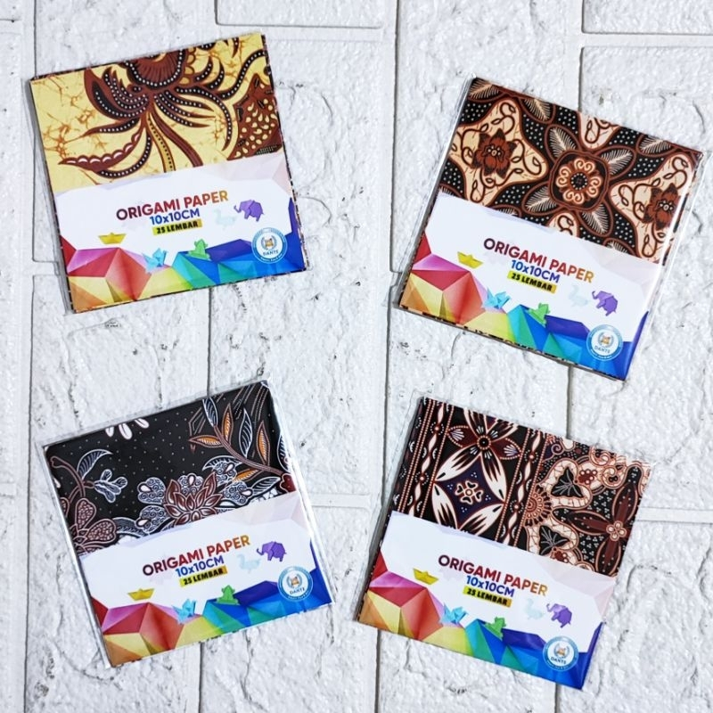 Jual Kertas Origami Batik - Kertas lipat motif - Prakarya - DIY - per ...