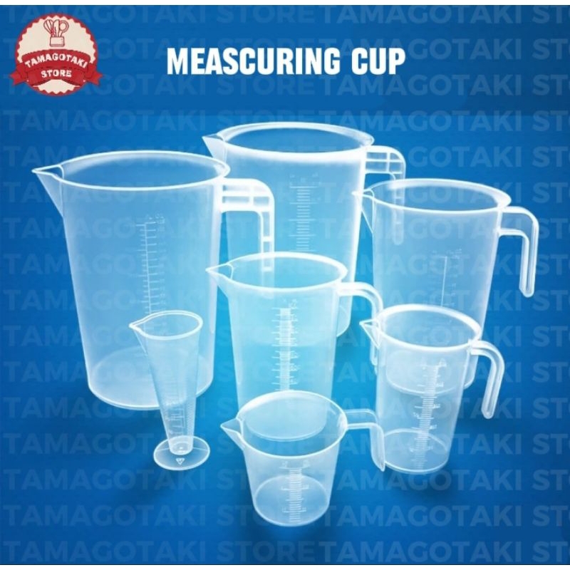 Jual Meascuring cup | Gelas ukur plastik 100ml, 250ml, 500ml, 1000ml ...