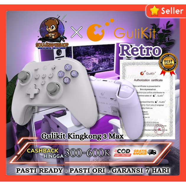 Jual Original GuliKit KK3 KingKong 3 MAX Controller RETRO BLACK WHITE ...
