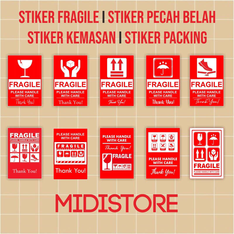 Jual STIKER FRAGILE / STIKER PECAH BELAH / STIKER KEMASAN / STIKER ...
