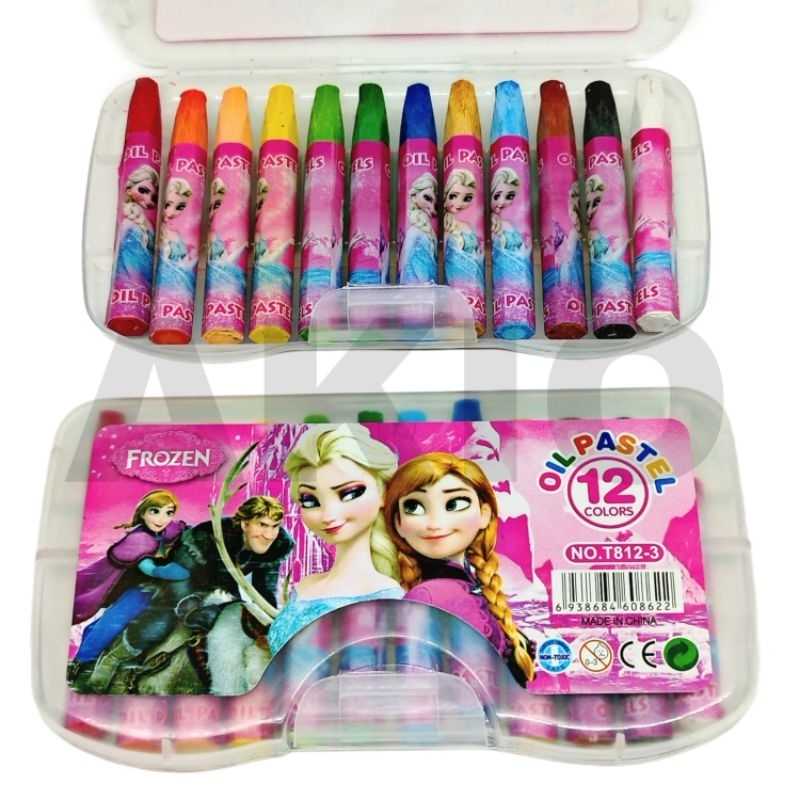 Jual Crayon Anak Karakter FROZEN ELSA ANNA 12 WARNA Krayon Oil Pastel ...