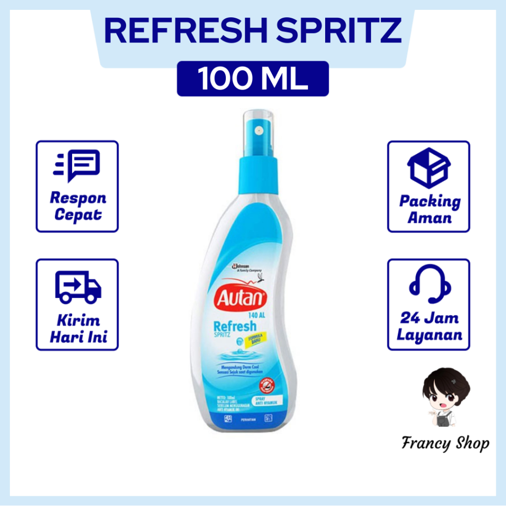 Jual Autan Refresh Spritz Lotion Anti Nyamuk 100 ml | Shopee Indonesia