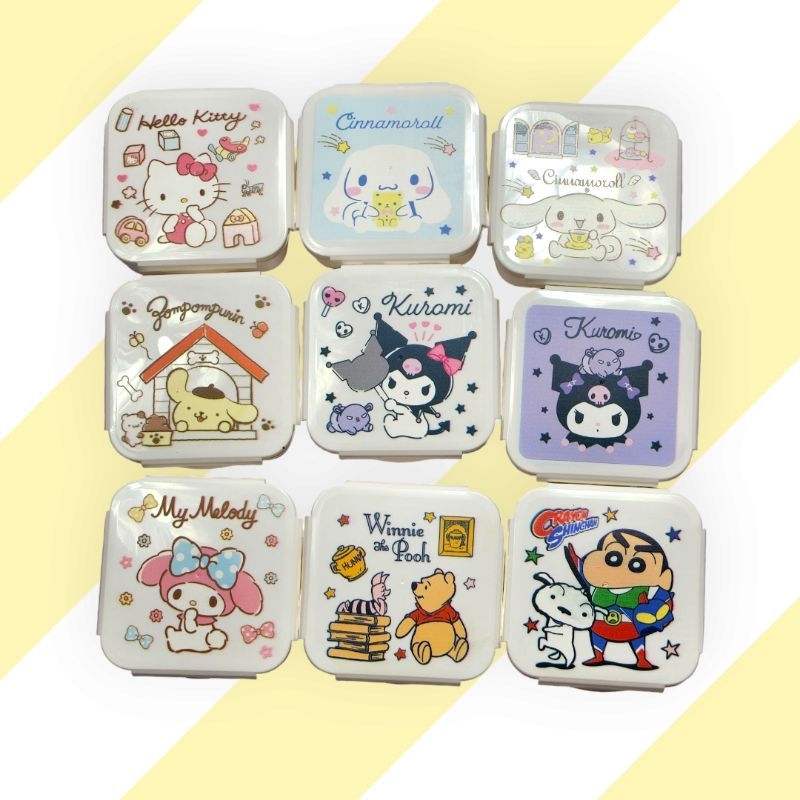 Jual snack box /lunchbox mini sanrio 13.5x13.5x4.5cm kuromi ...