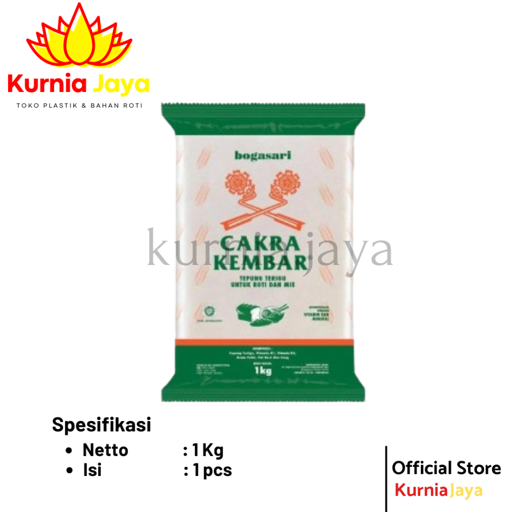 Jual [ CAKRA KEMBAR ] Tepung Terigu 1Kg | Shopee Indonesia