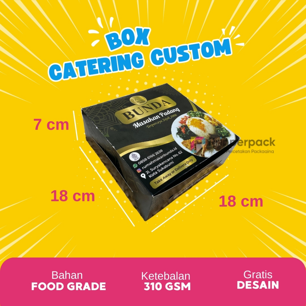 Jual Dus catering custom / kemasan paketan nasi / dus aqiqah custom ...