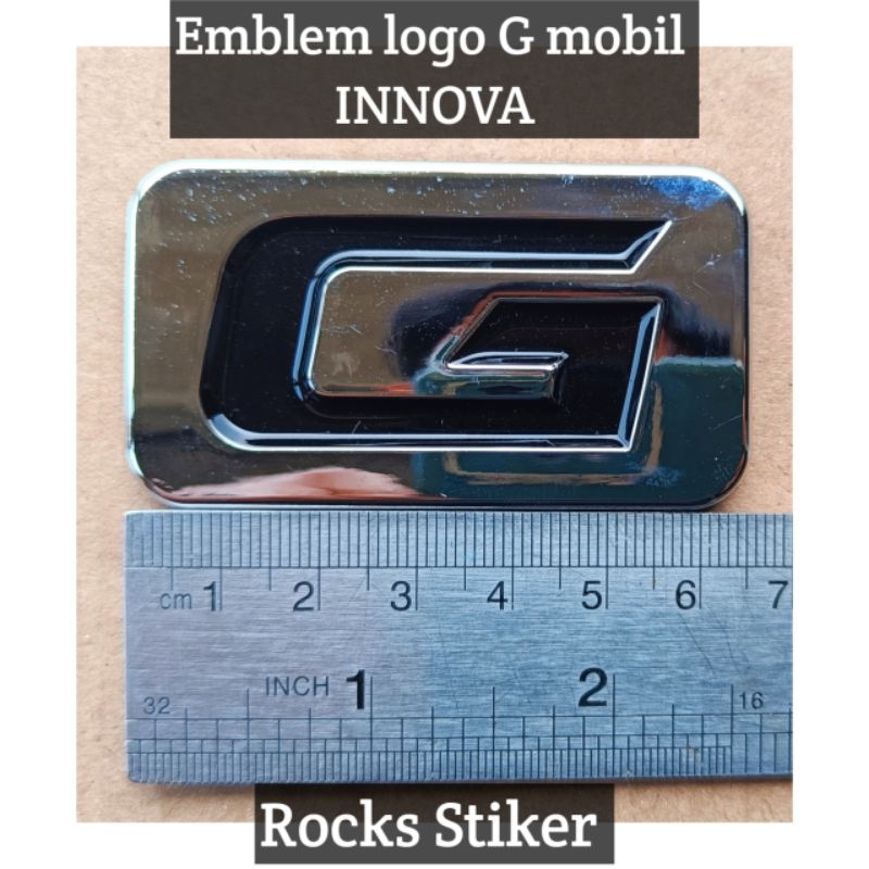 Jual Emblem logo G mobil kijang INNOVA ukuran warna full CHROME sudah ...