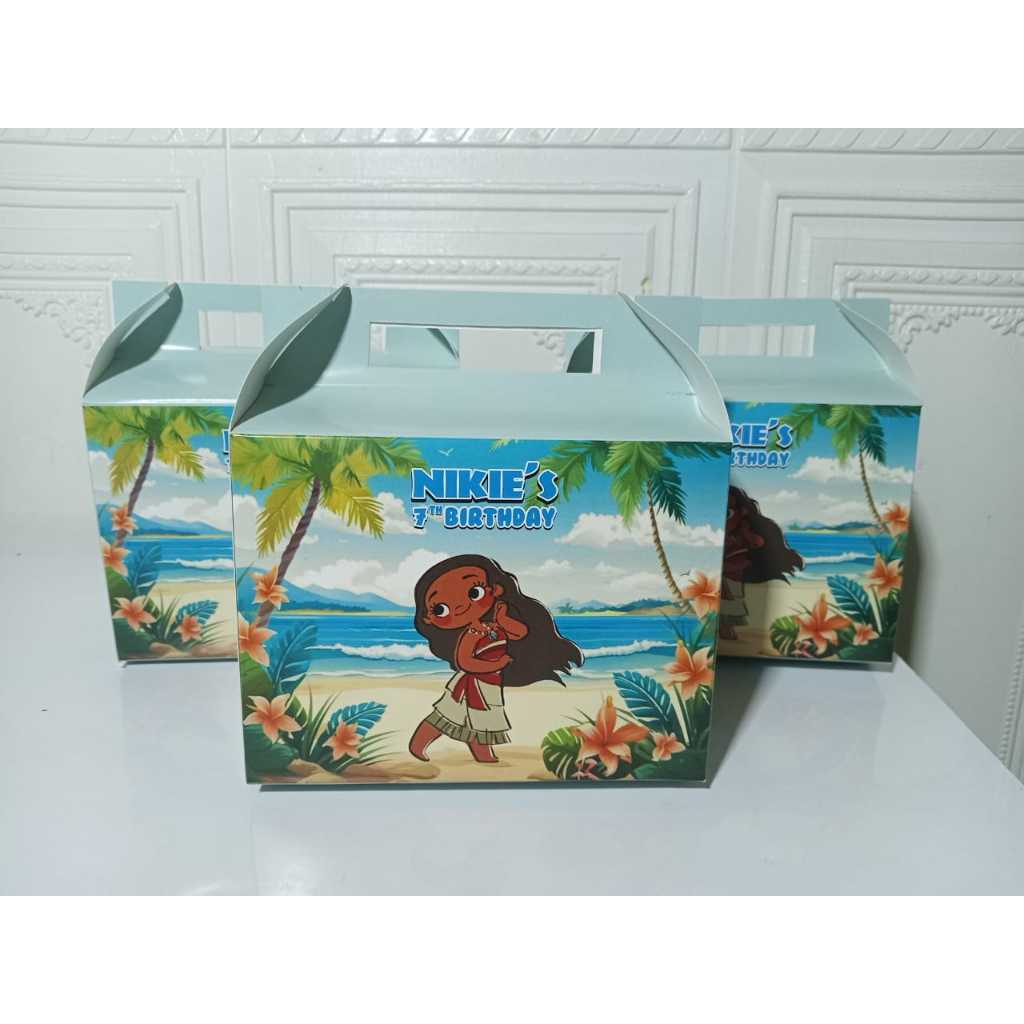Jual snack box moana / wadah snack custom moana / snack box custom ...