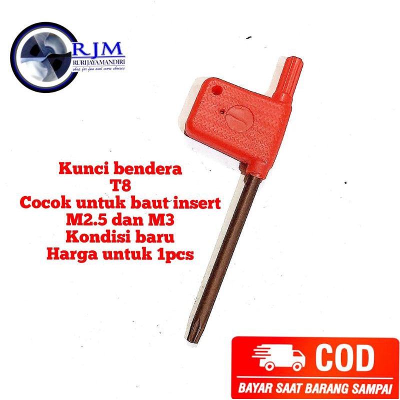 Jual Kunci bendera kunci bintang T8 Cocok untuk baut insert M2.5 dan M3 ...