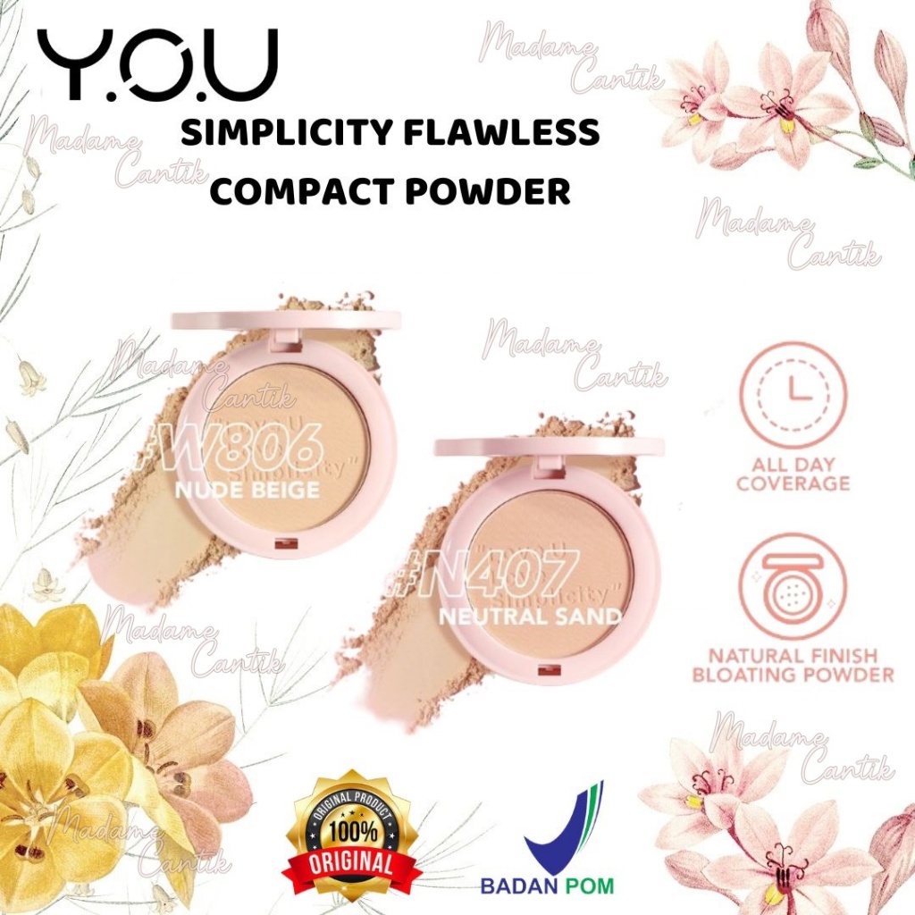 Jual MADAME Y.O.U SIMPLICITY FLAWLESS COMPACT POWDER BEDAK PADAT ...