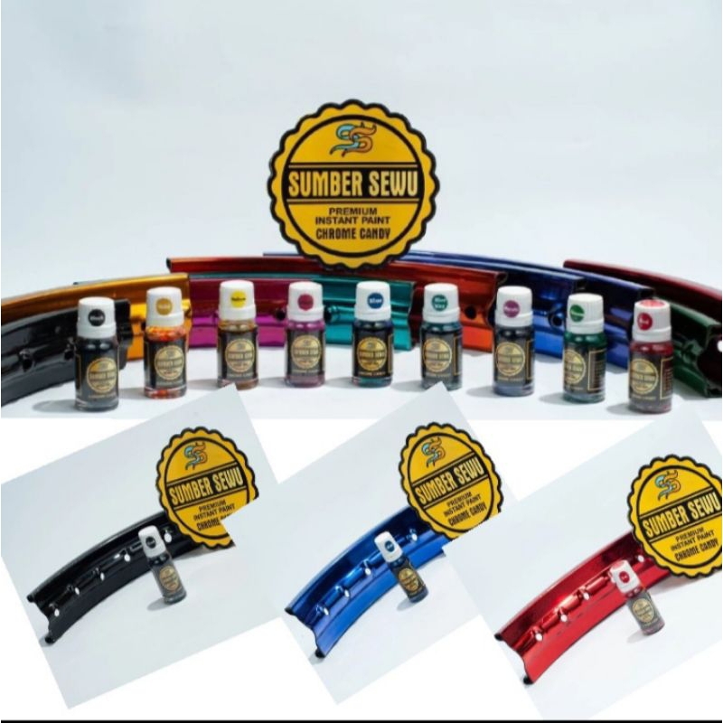 Jual Cat Warna Blue/Biru Candy Chrome Paint Premium 10ml | Shopee Indonesia