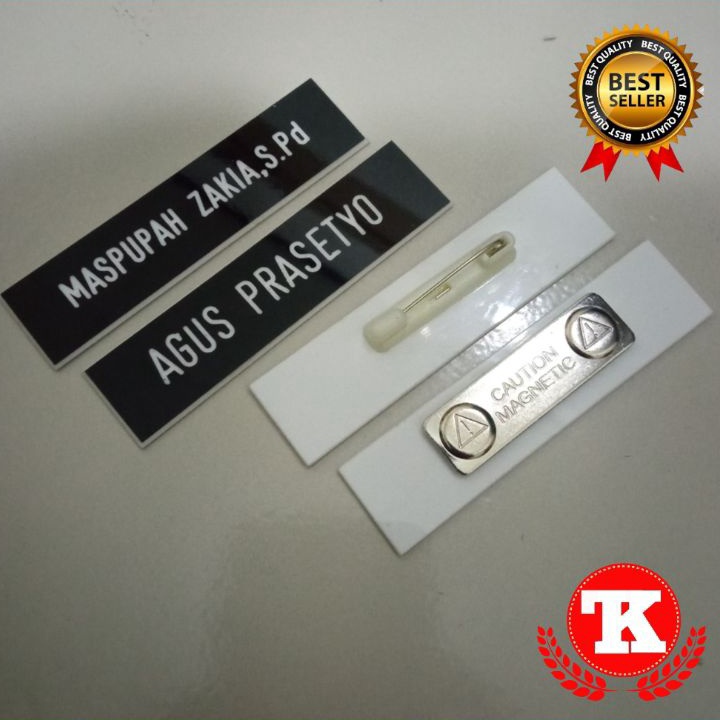 Jual Harga Murah Name Tag Nama Dada Papan Nama Nama Gravir | Shopee ...