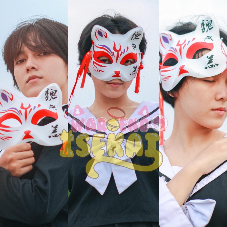 Jual Topeng Anime Jepang Topeng Kitsune Cosplay 1 | Shopee Indonesia