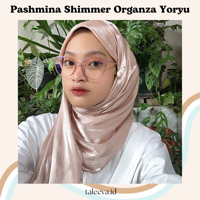 Jual Pashmina Shimmer Yoryu Silk Organza // Pashmina Organza Premium ...