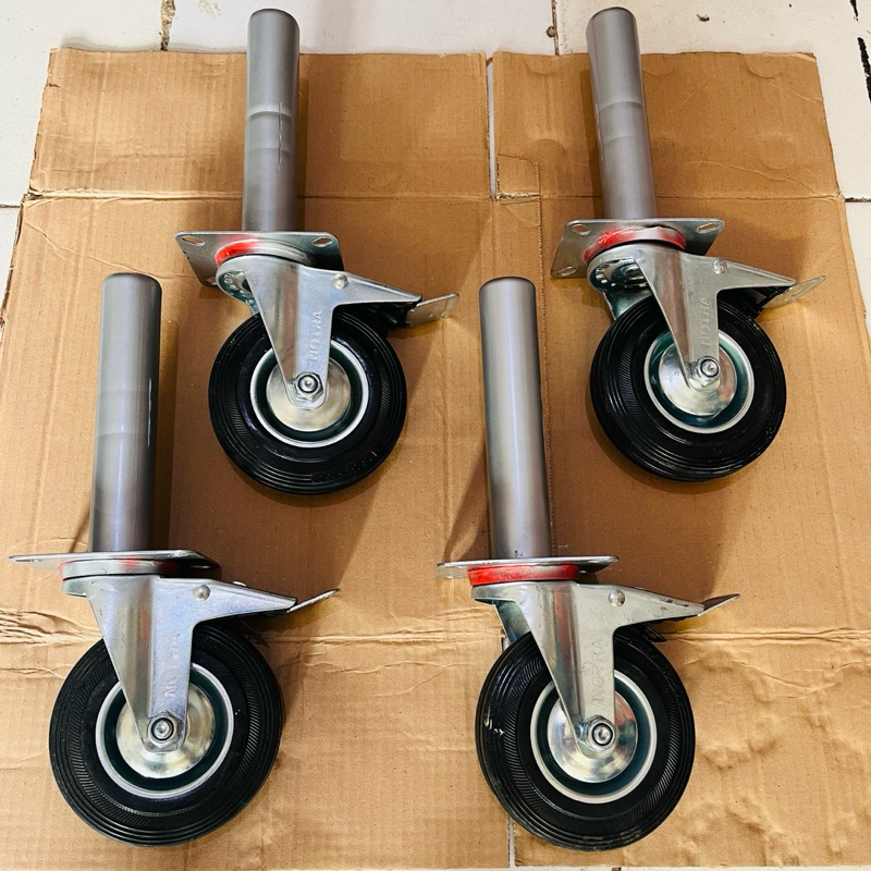 Jual Roda scaffolding 5 inch karet rem roda steger esteger perancah ...