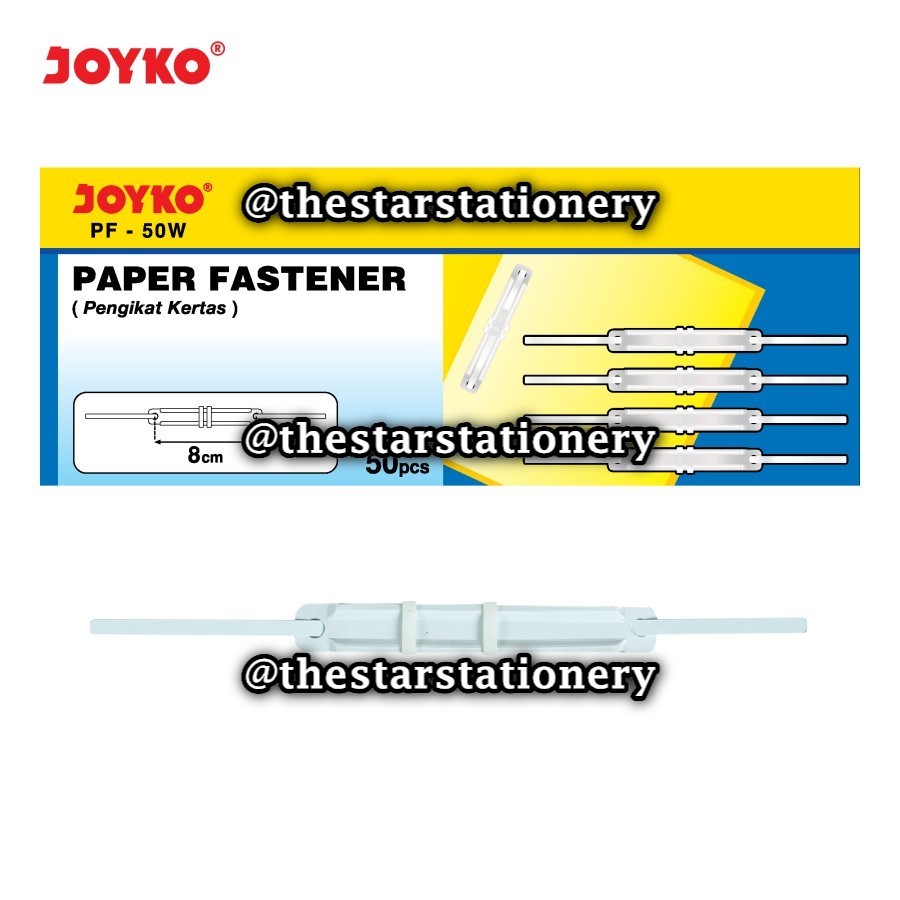 Jual (1 Pak Isi 50 Pcs) GROSIR Paper Fastener Joyko PF-50W White ...