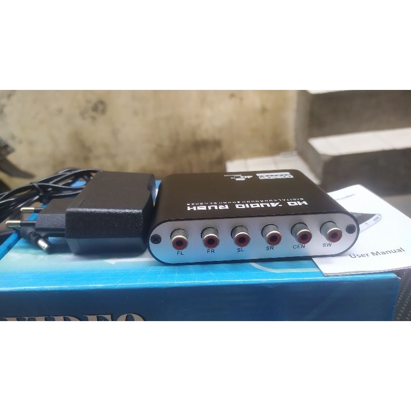 Jual DTS / DOLBY ac3 decoder to aktif speaker 5.1 converter black ...