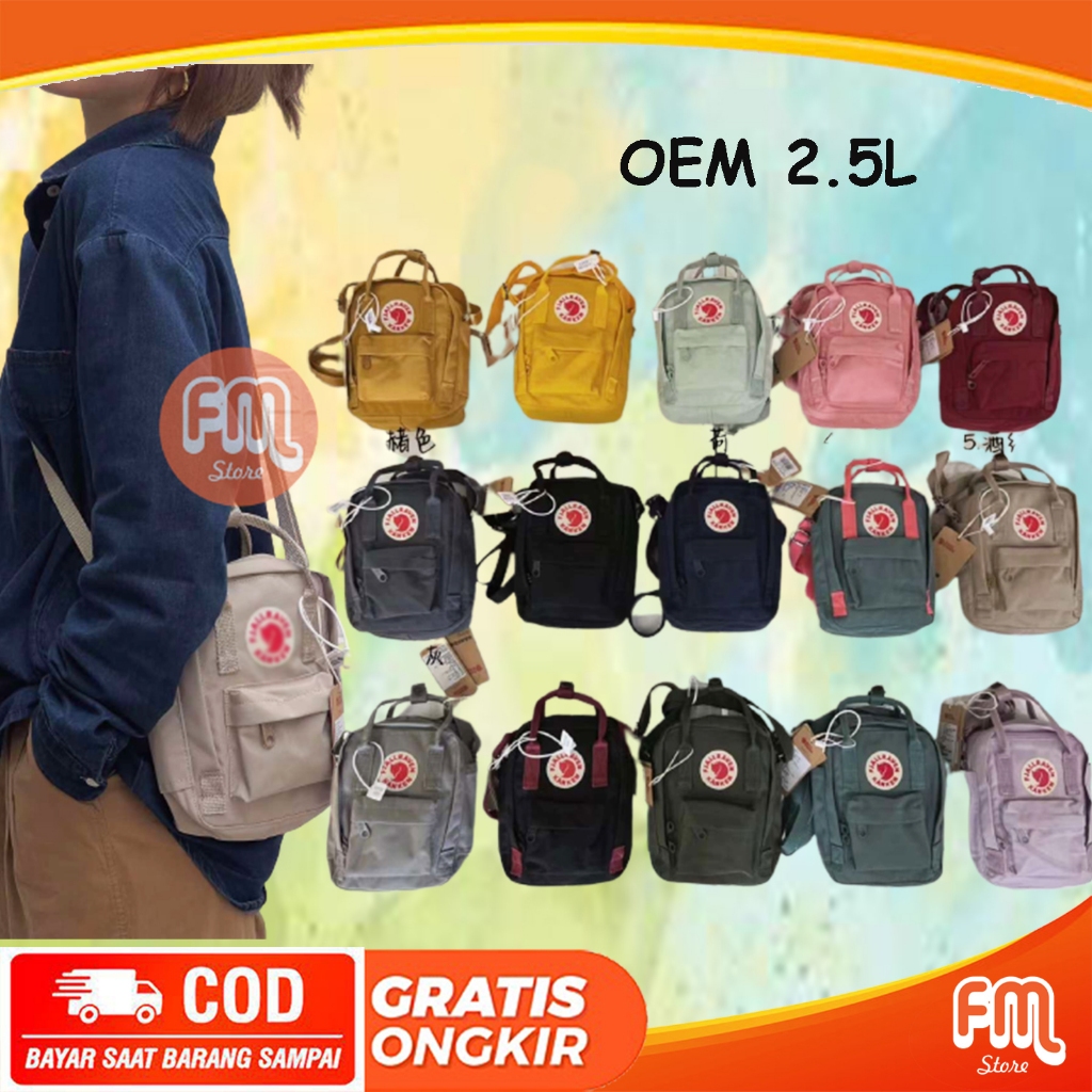 Jual SLING BAG KN Tag Putih Warna Warni / Tas Selempang Klasik (OEM ...