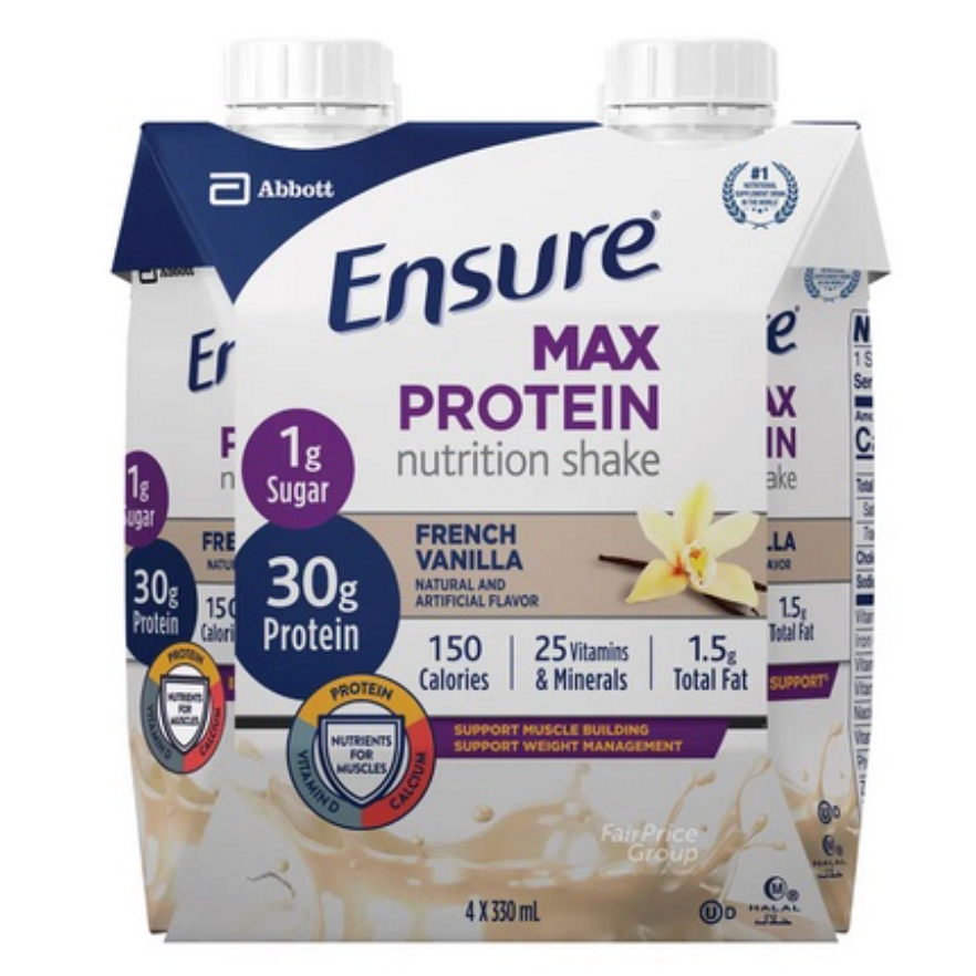 Jual Abbott Ensure Max Protein Ready to Drink Liquid Vanilla 4x330ml ...