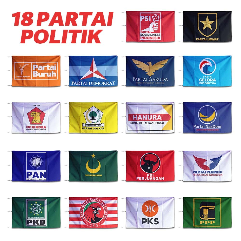 Jual Bendera Partai Bahan High twist Ukuran 100 x 150cm | Shopee Indonesia